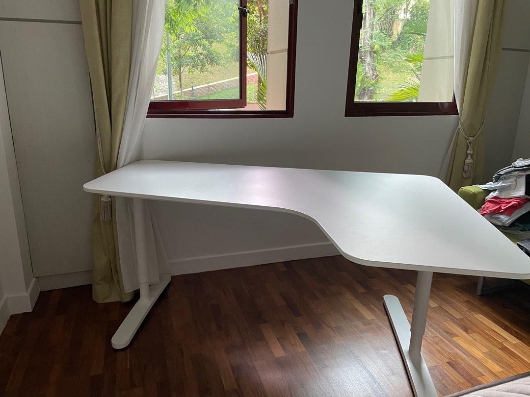 IKEA L shaped table, Furniture & Home Living, Furniture, Tables & Sets ...