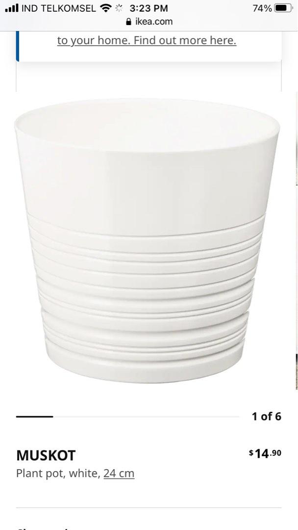 IKEA Plant Pot MUSKOT x 2, Furniture & Home Living, Gardening, Pots ...