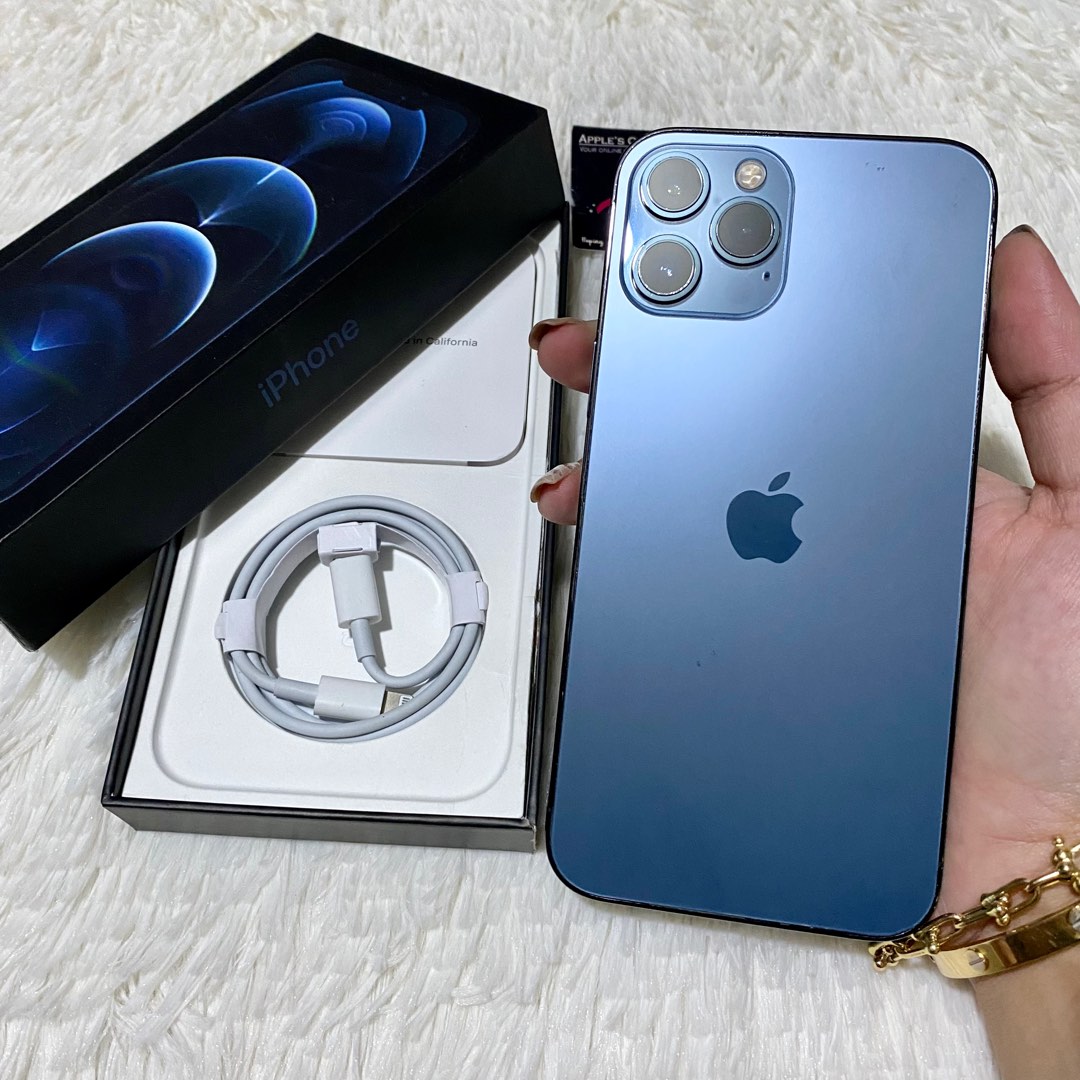 iPhone 12Pro Max 256gb Blue Factory Unlocked Complete Package, Mobile ...