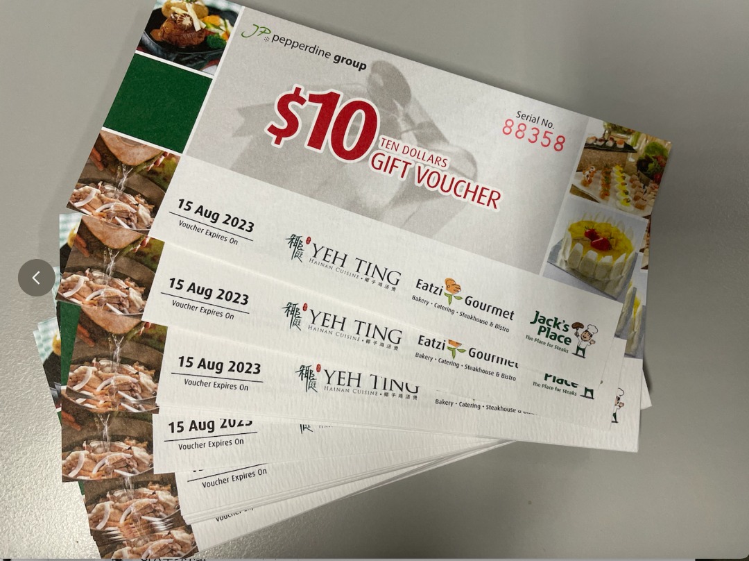 Jack's Place cash voucher (Face value S$400), Tickets & Vouchers ...