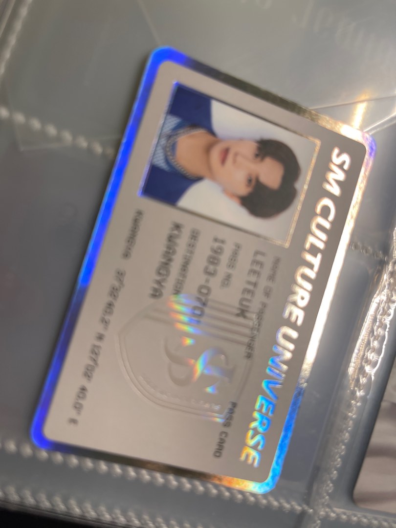 Leeteuk SM Culture Universe Passport ID card and ID photo, Hobbies ...