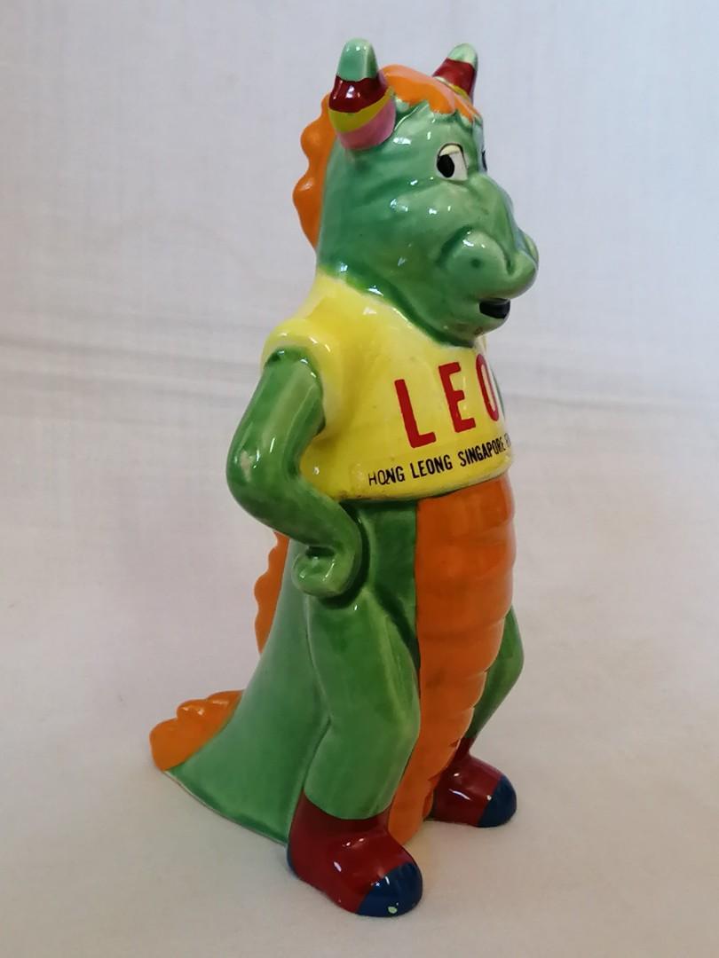Leon Hong Leong Singapore Finance Mascot Porcelain Coin Bank Money Box ...
