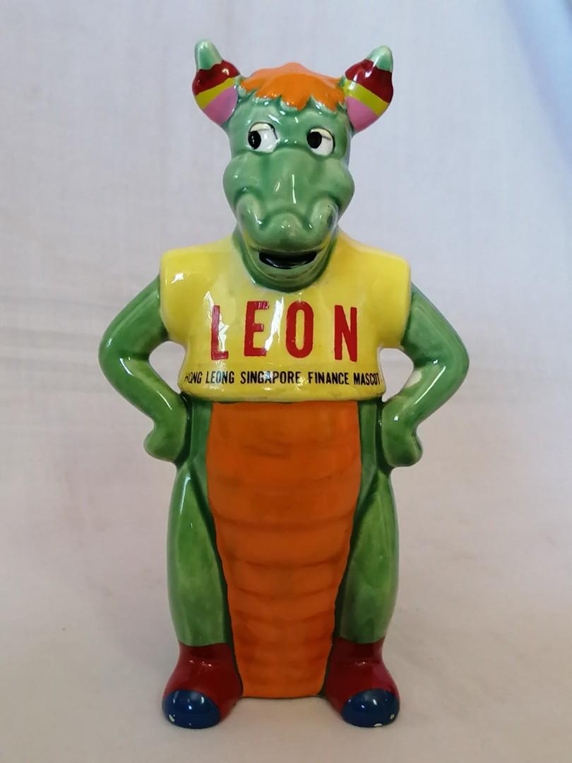 Leon Hong Leong Singapore Finance Mascot Porcelain Coin Bank Money Box ...