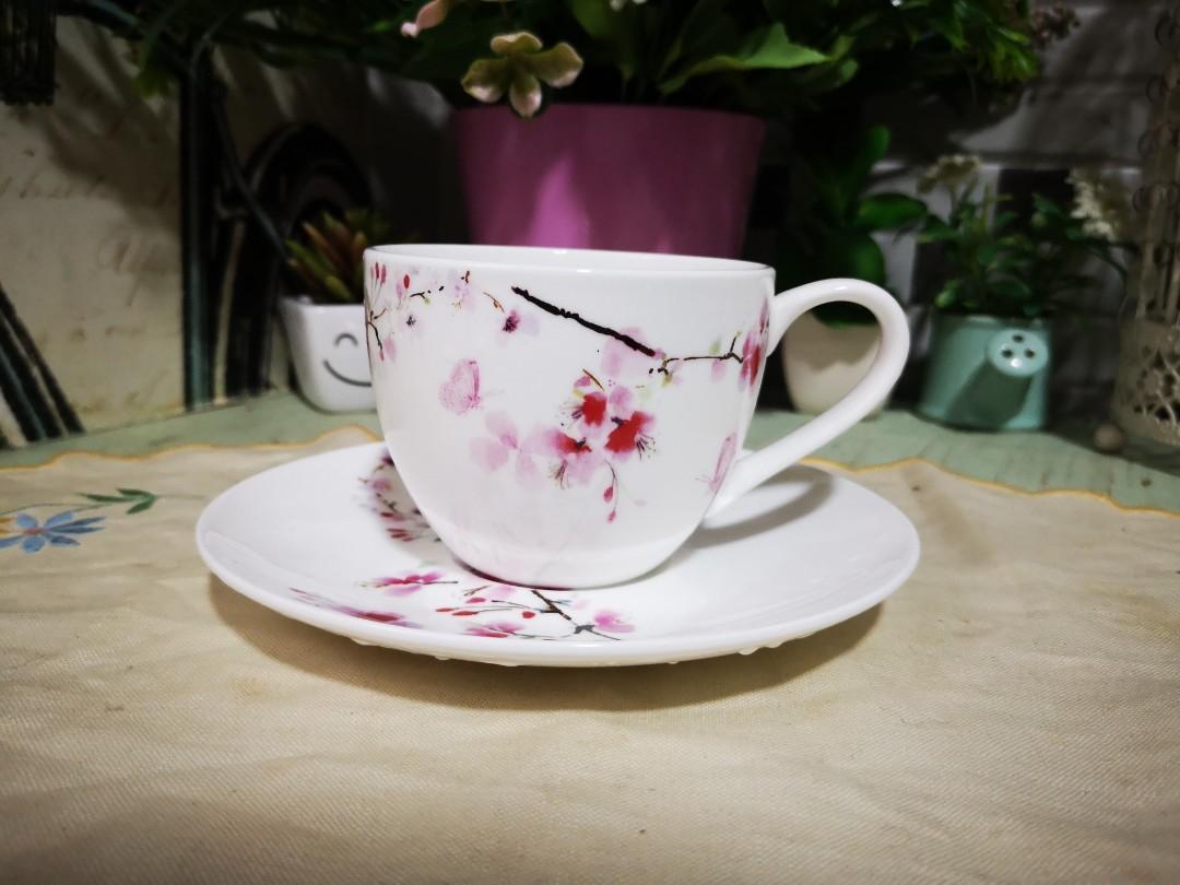 Linea Home Blossom tea cup and saucer, Furniture & Home Living ...