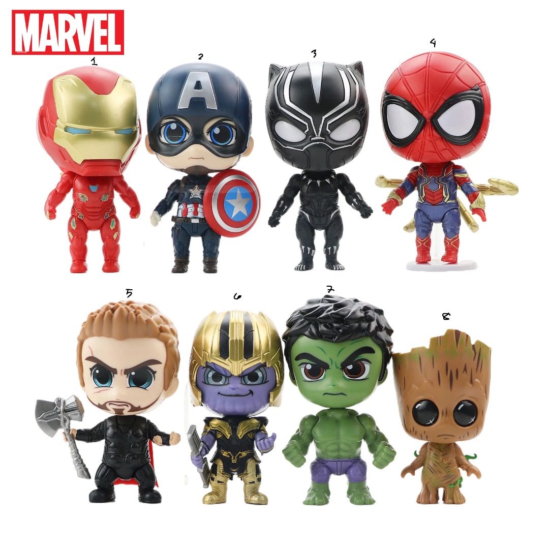 Marvel Figure Spiderman Captain America Iron Man Hulk Thor Superhero ...