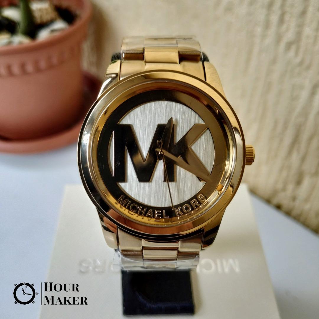 MICHAEL KORS MK5786 Parker Champagne Dial Gold-tone Watch, Women's ...