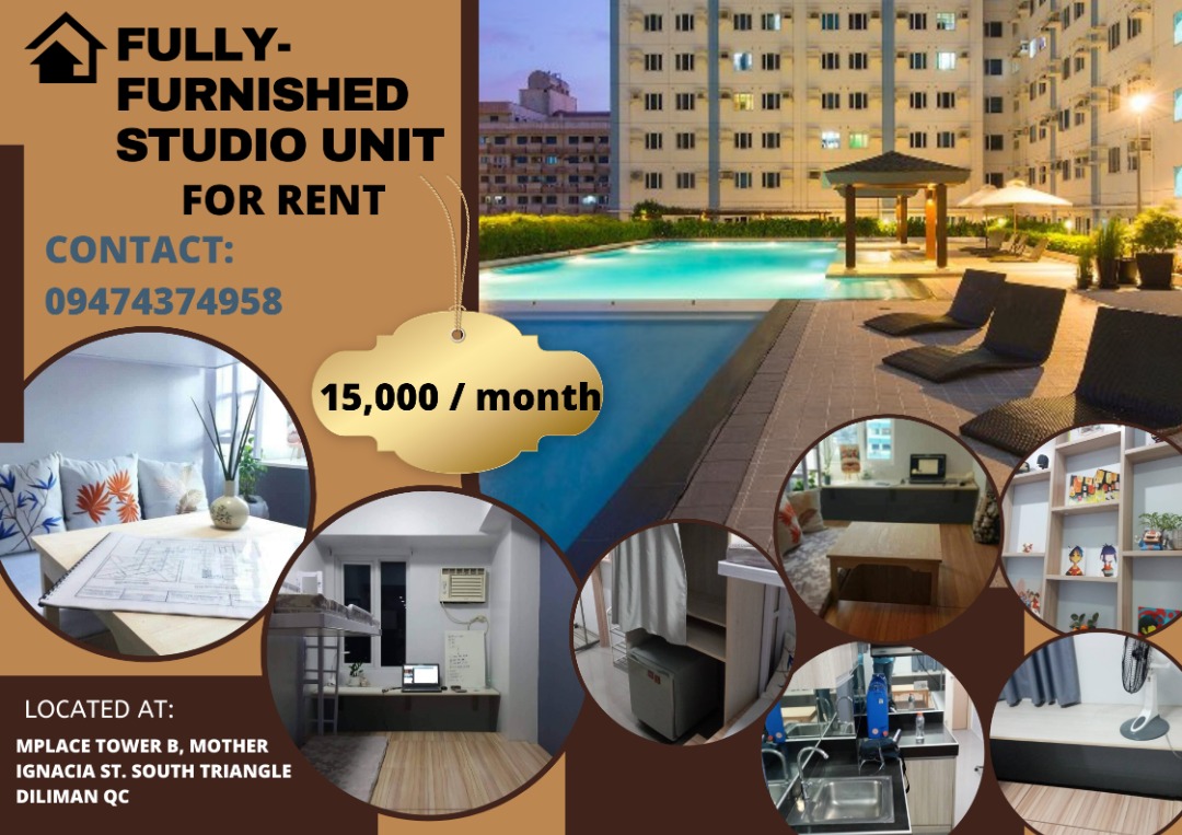 MPlace Tower B - Fully Furnished Studio Unit, Property, Rentals ...