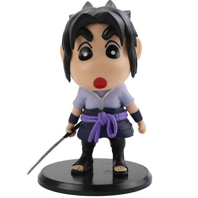 Naruto Figures Crayon Shin Chan Costume Uchiha Sasuke Uchiha Itachi Pvc ...