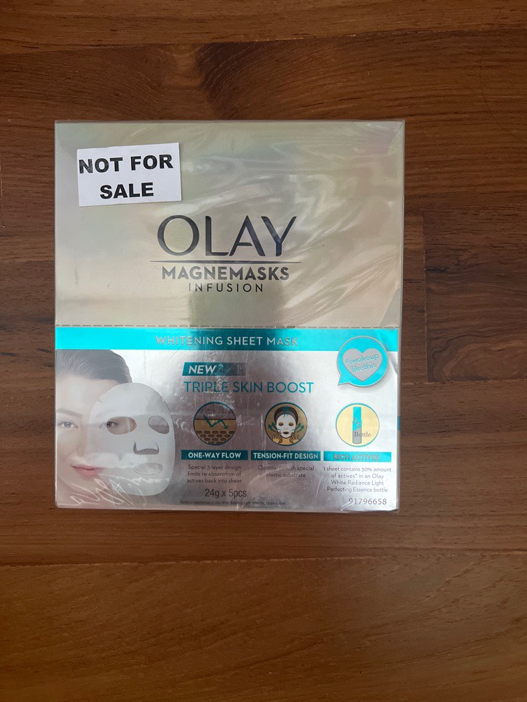Olay Whitening sheet masks, Beauty & Personal Care, Face, Face Care on ...