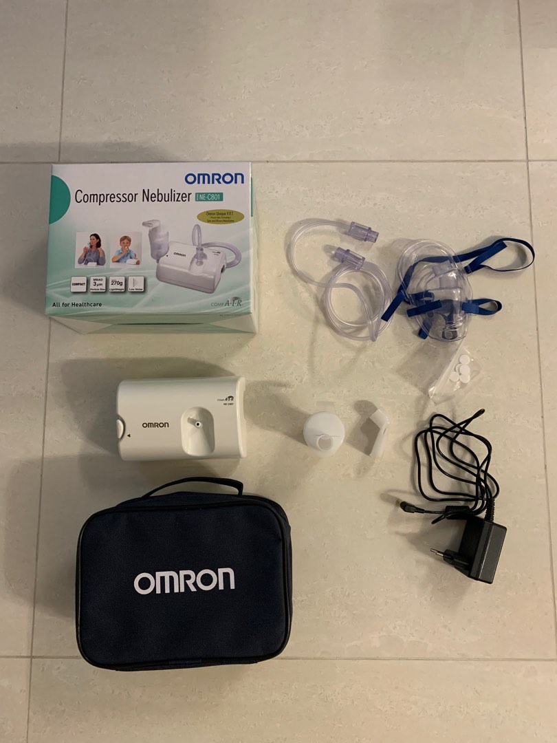 Omron Compressor Nebulizer NE-C801, Health & Nutrition, Medical ...