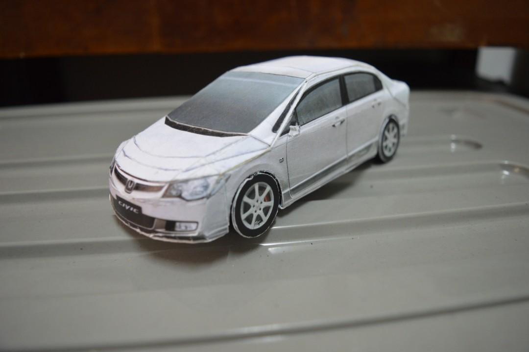 Paper Craft model Honda Civic, Hobbies & Toys, Stationery & Craft ...