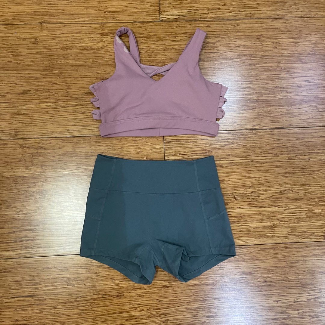 Pink & Teal activewear / gym set, Women's Fashion, Activewear on Carousell