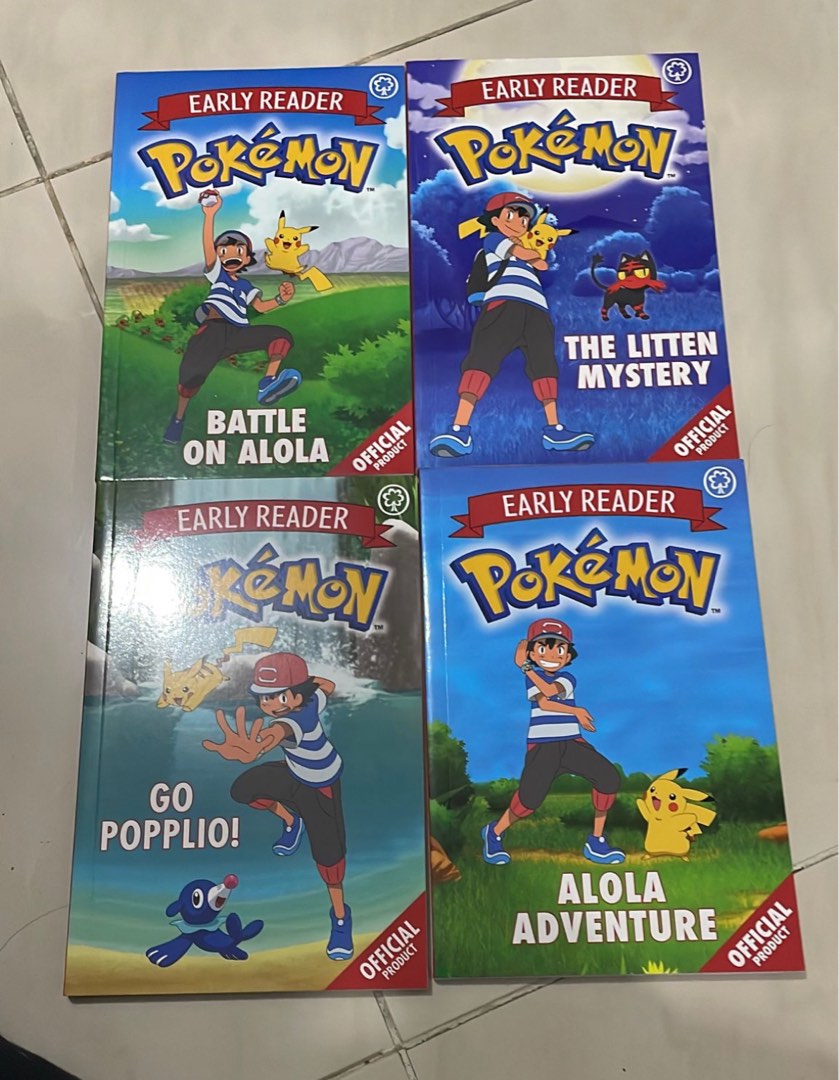 Pokemon early readers 4 books, 興趣及遊戲, 書本 & 文具, 小朋友書 - Carousell