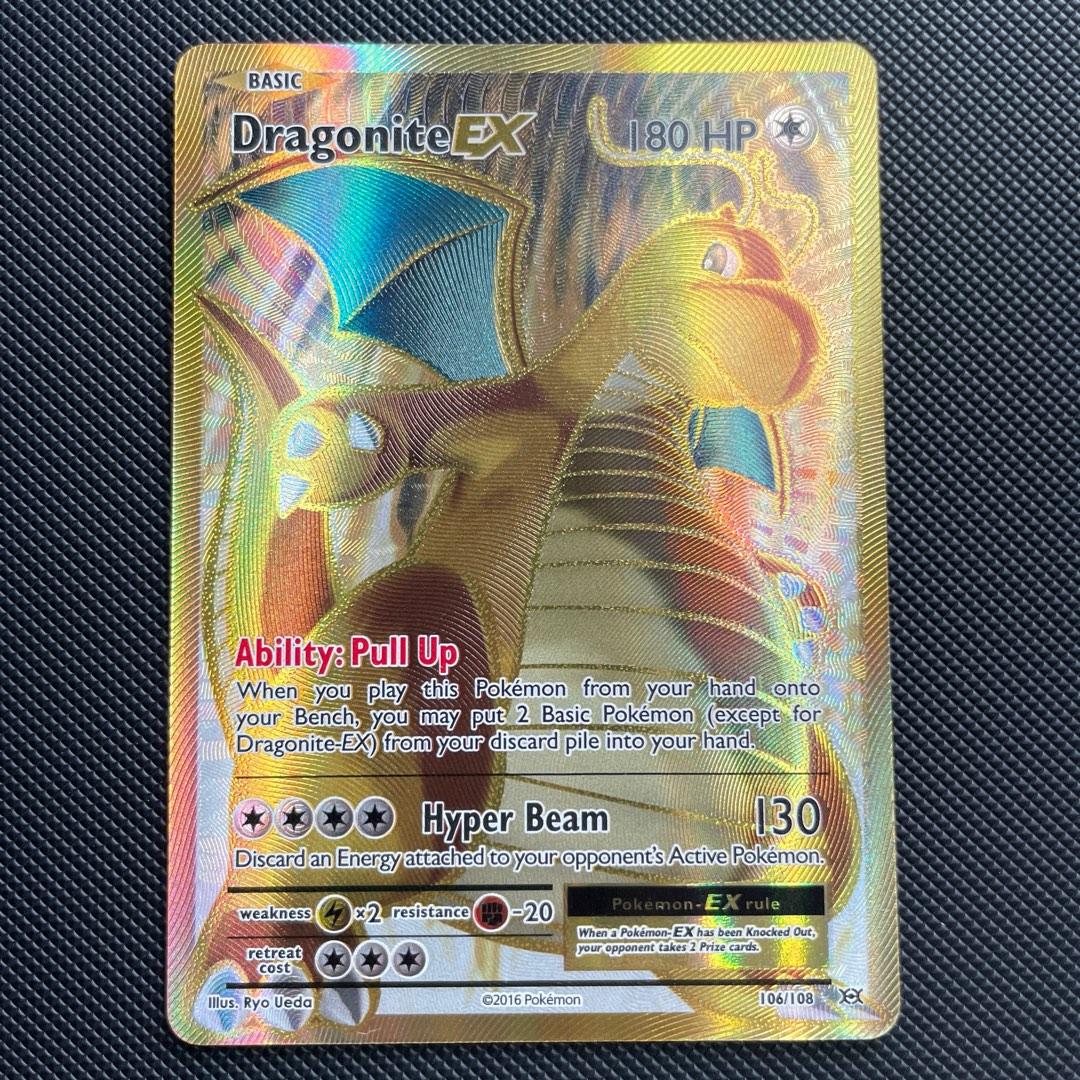 Pokemon TCG Full Art Ultra Rare Dragonite EX, Hobbies & Toys, Toys ...