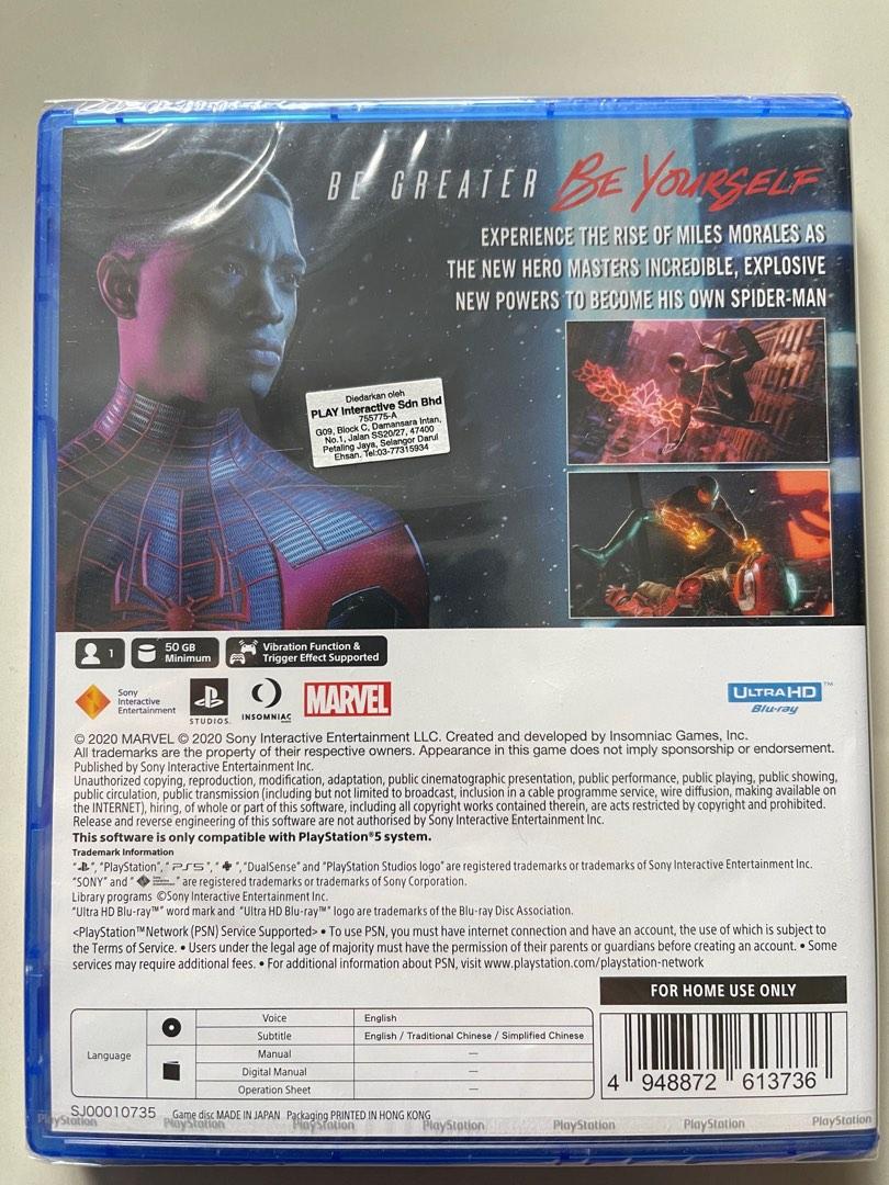 PS5 Spider Man Miles Morale *Original *, Video Gaming, Video Games ...