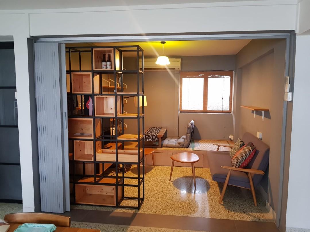 PVC multi folding room segregation and toilet door, Furniture & Home ...