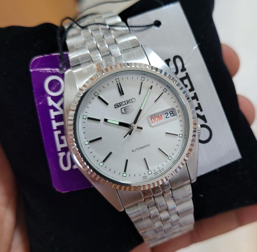 Rare Seiko Datejust SNXJ89 SNXJ89K Silver Dial NOS FULL SET, Luxury ...