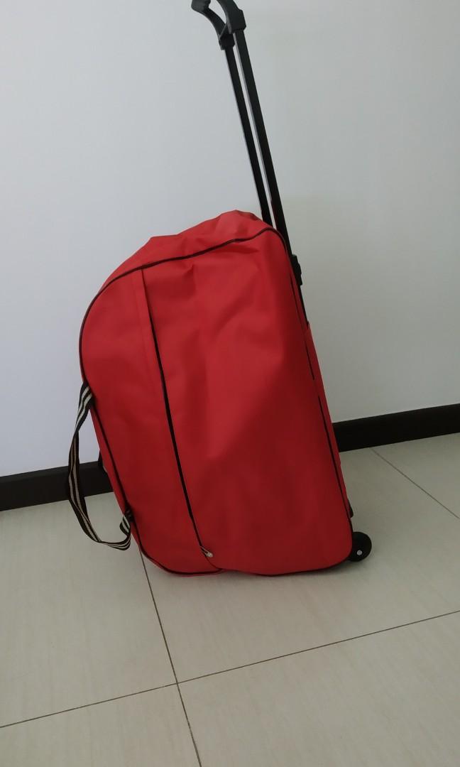 Red Trolley Bag, Hobbies & Toys, Travel, Travel Essentials ...
