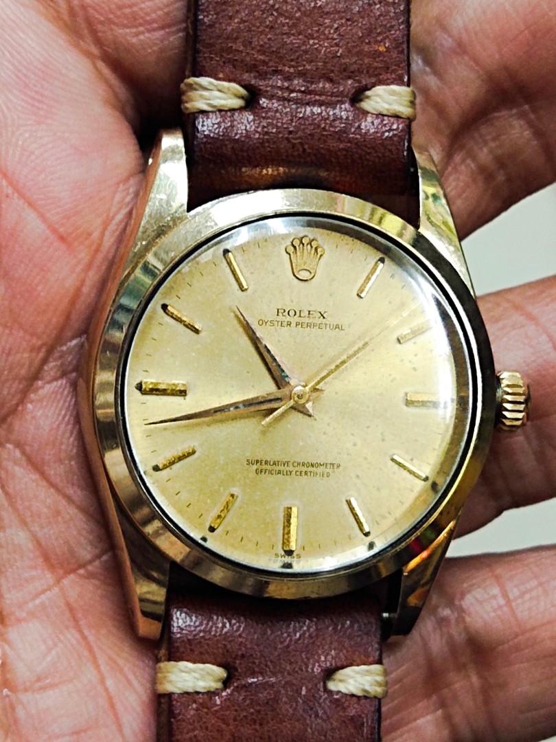 Rolex Vintage Gold Plaque, Men's Fashion, Watches & Accessories ...