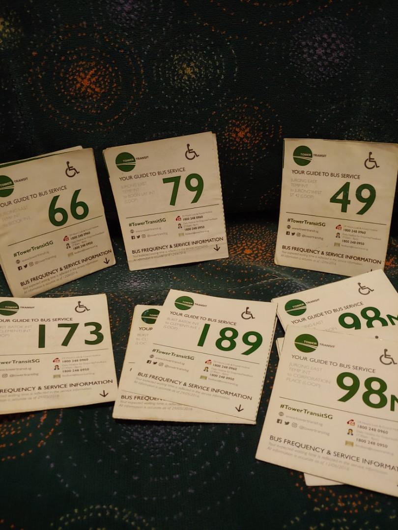 SBS Transit, SMRT, Tower Transit bus guides from 2015-17 & 2019-21 SMRT ...
