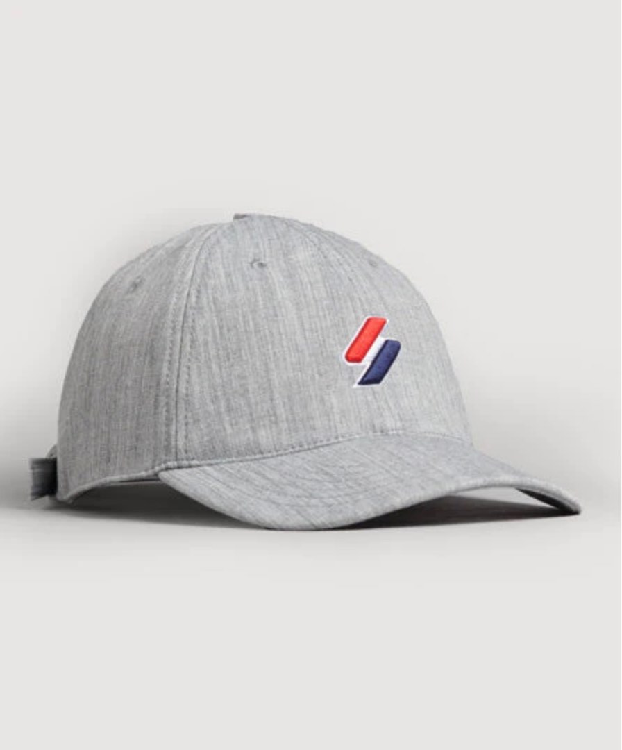 Superdry Code Essential Baseball Cap - Grey Marl, Men's Fashion ...