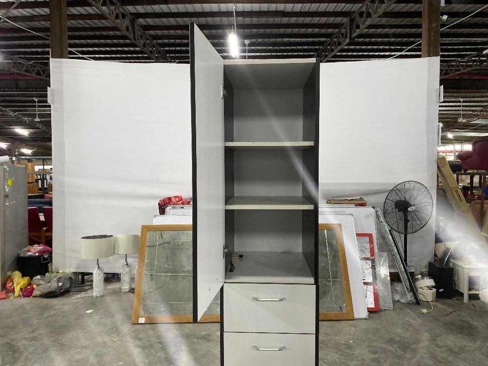 Tall Slim 6 Tier Chest of Drawer Black & White Colour / Dada Laci 6 ...