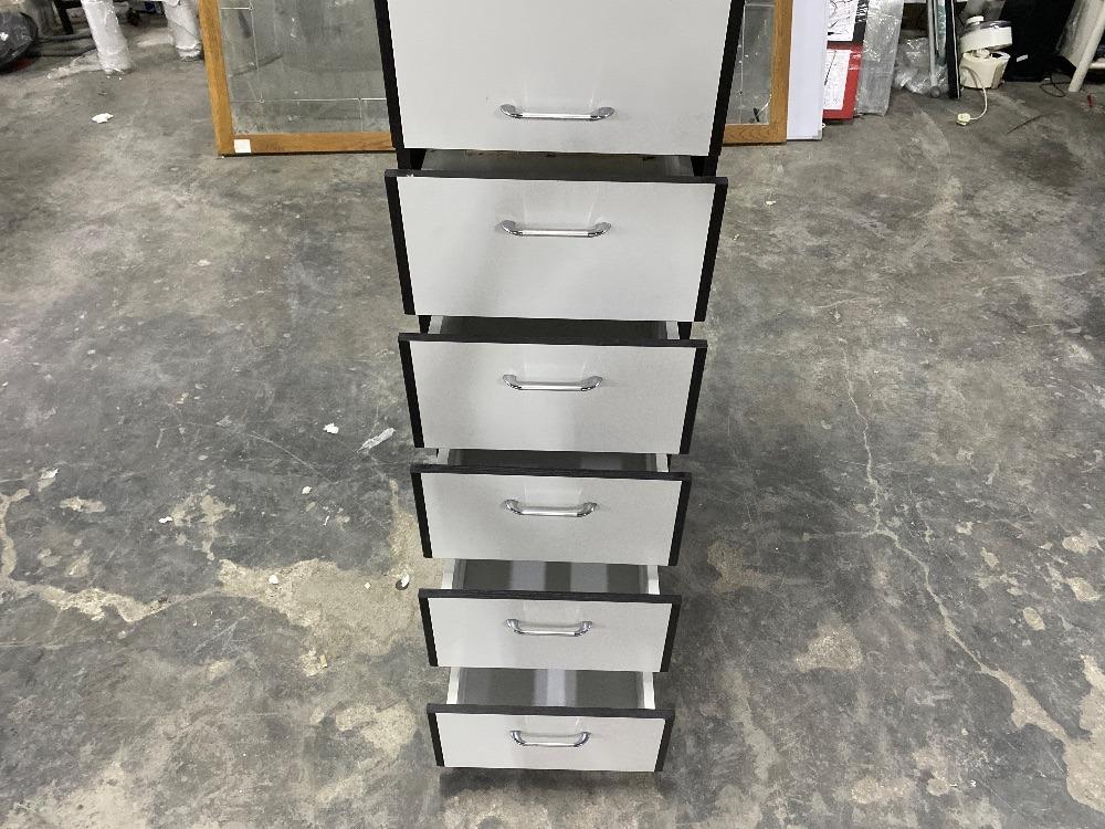 Tall Slim 6 Tier Chest of Drawer Black & White Colour / Dada Laci 6 ...