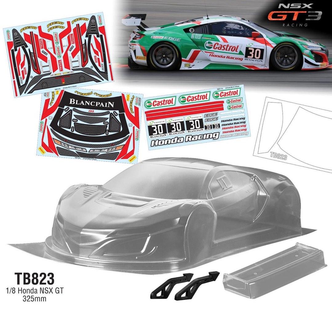 Team C 1:8 GT NSX Body 325mm, 興趣及遊戲, 玩具 & 遊戲類 - Carousell