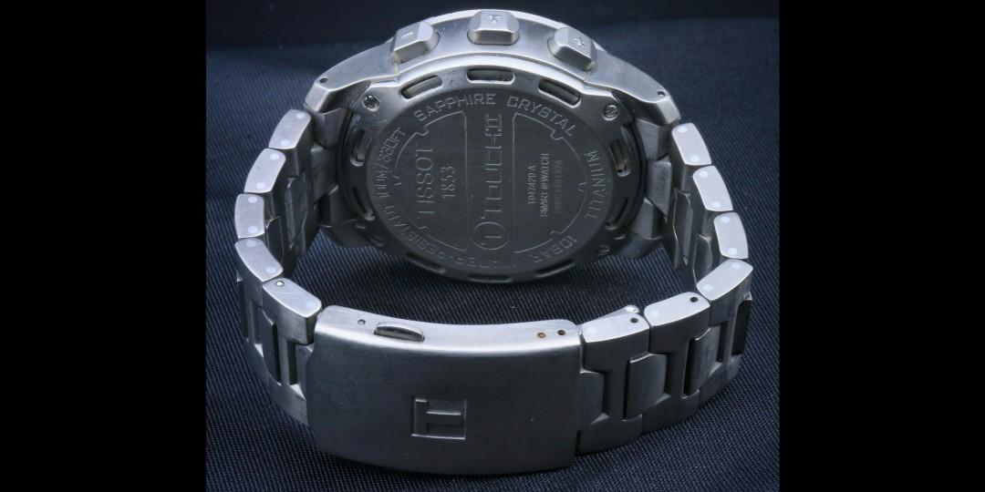 Tissot 1853 T-Touch Tactile Chronograph Alarm Altimeter Titanium ...