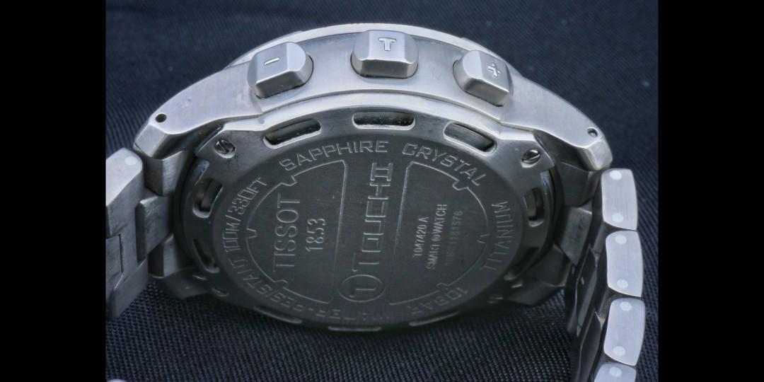 Tissot 1853 T-Touch Tactile Chronograph Alarm Altimeter Titanium ...