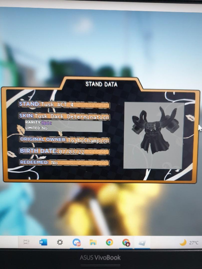 Tusk Act 4 Evolution Dark Determination price is negotiable, Video ...