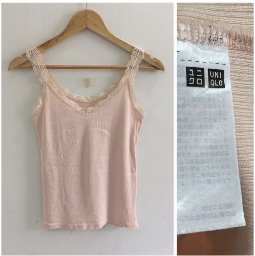 Uniqlo ribbed cami, Women's Fashion, Tops, Sleeveless on Carousell
