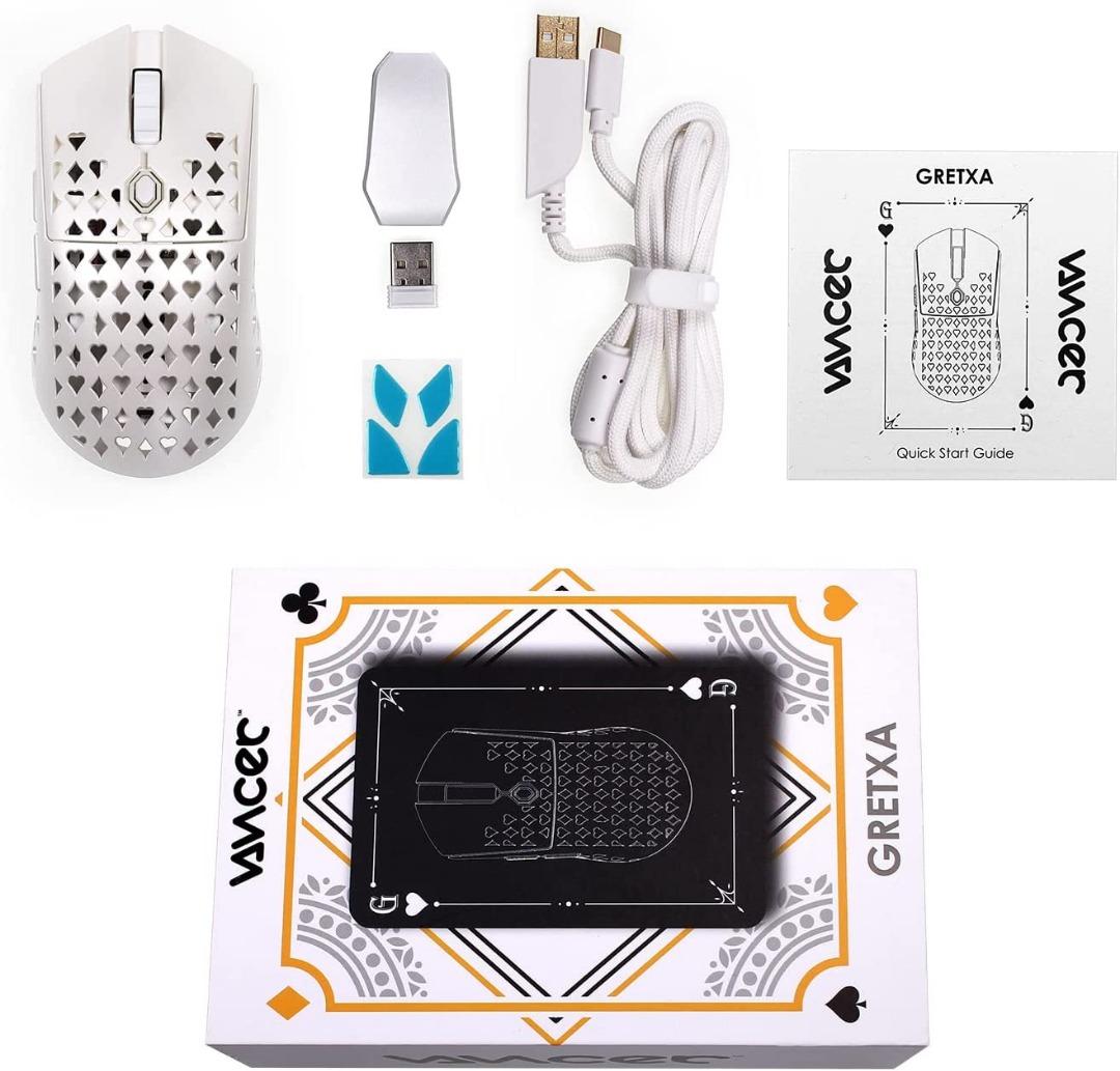 Vancer Gretxa Wireless Ultralight Gaming Mouse (Red/White/Black ...