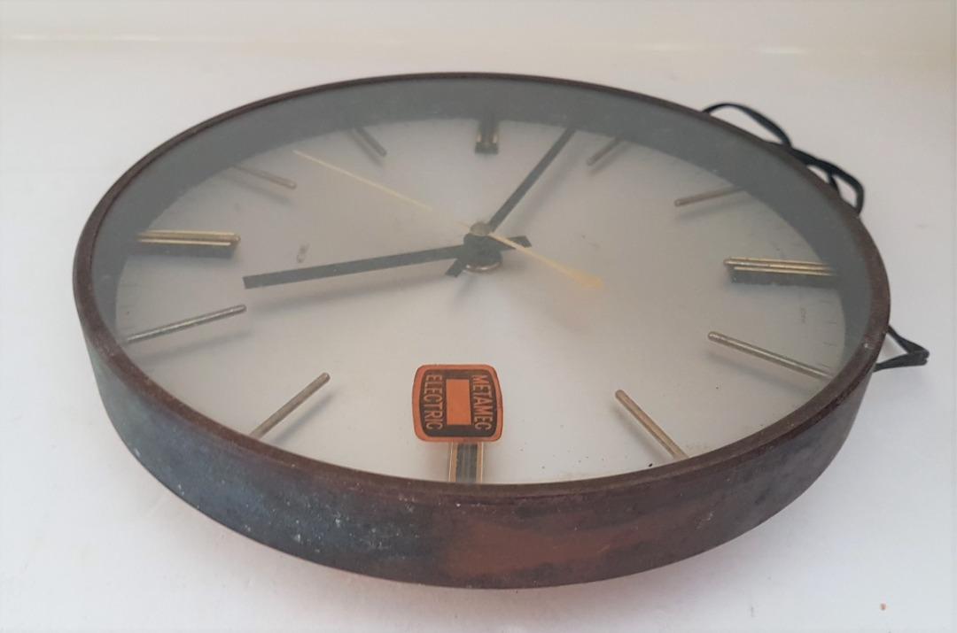 Vintage Metamec Clock, Made in England, Model SS101, Brass Wall Clock ...
