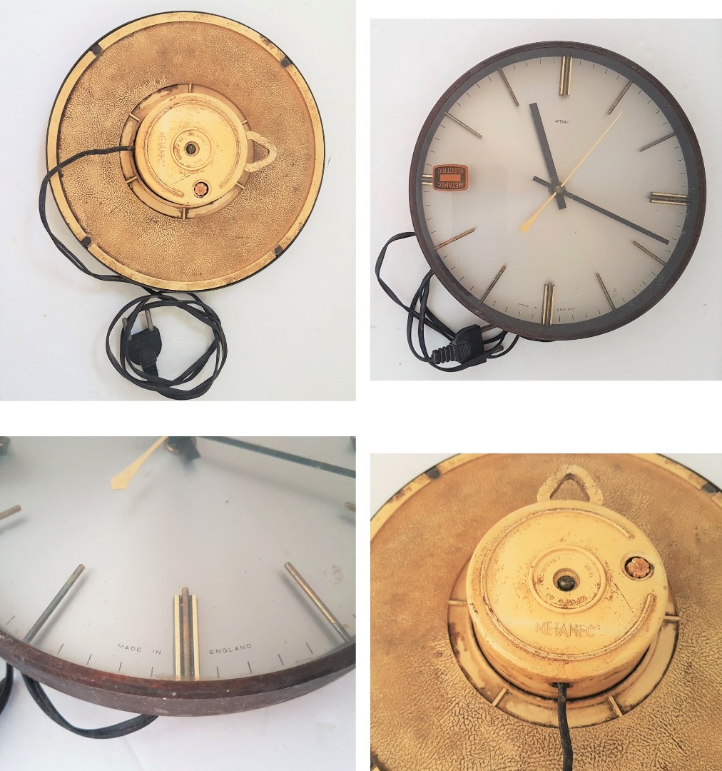 Vintage Metamec Clock, Made in England, Model SS101, Brass Wall Clock ...