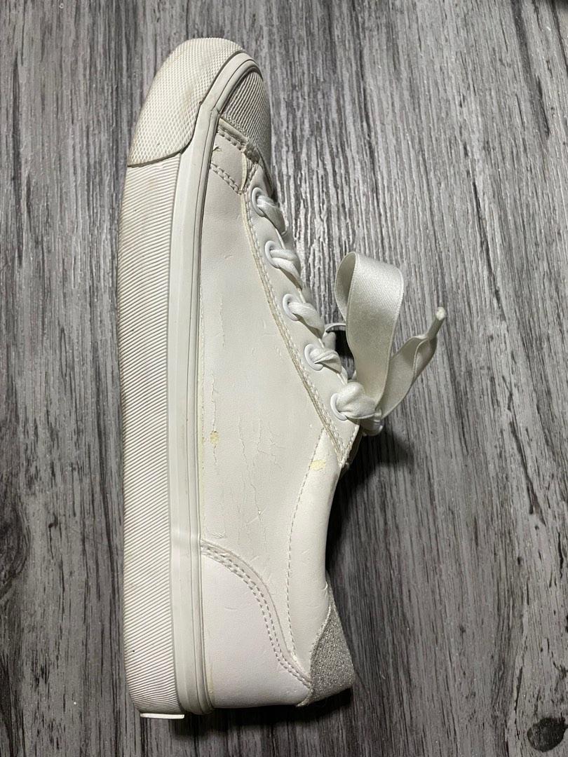 World Balance White Sneakers (Mallory Bk) with box, Women's Fashion ...