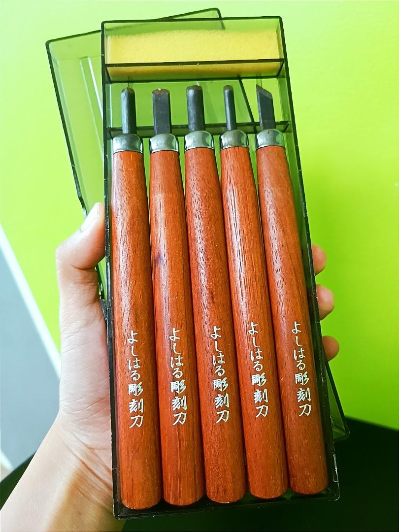 Yoshiharu Wood Carving chisels from Japan set, Furniture & Home Living ...
