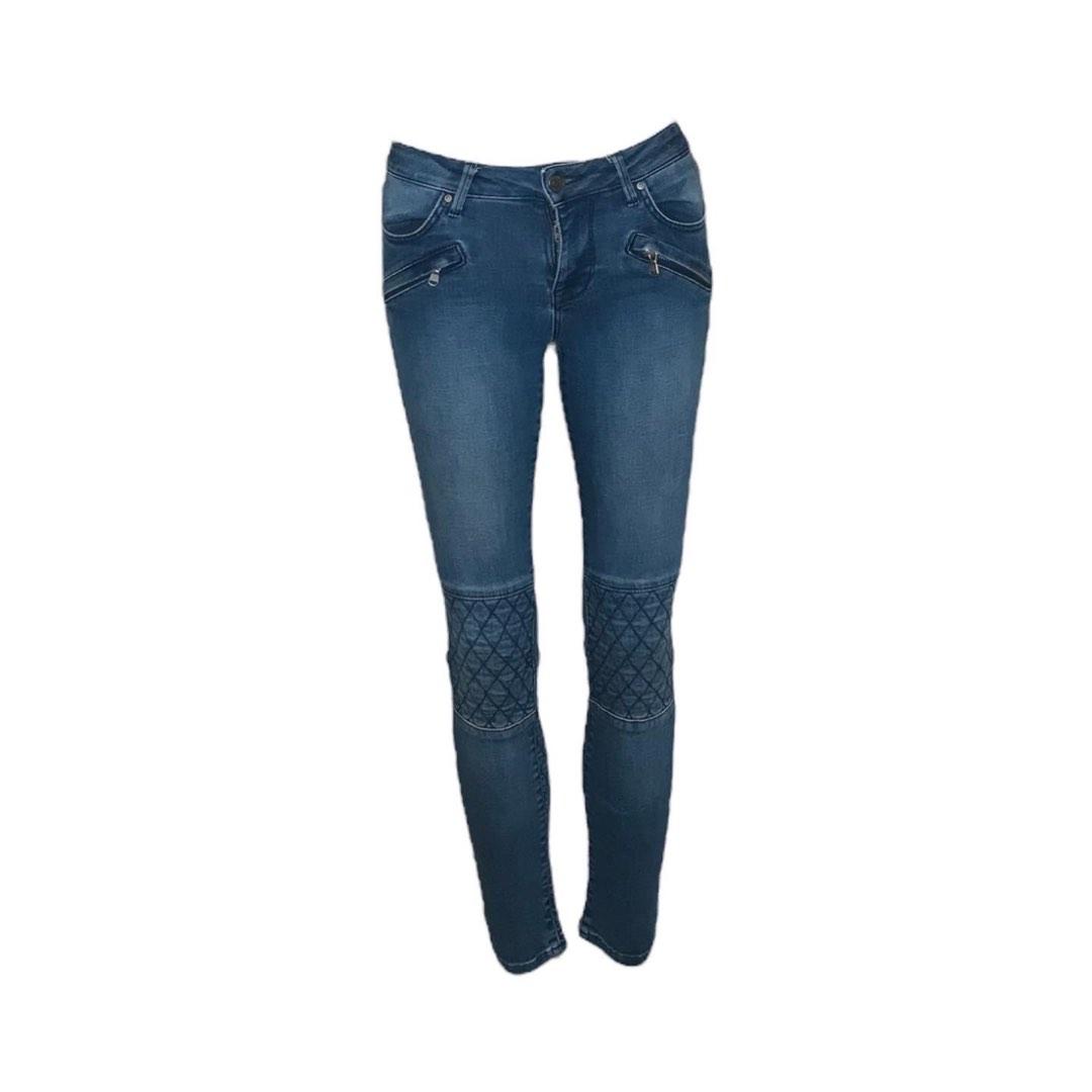 Zara Stitch Detailed Patch Jeans, Fesyen Wanita, Pakaian Wanita ...