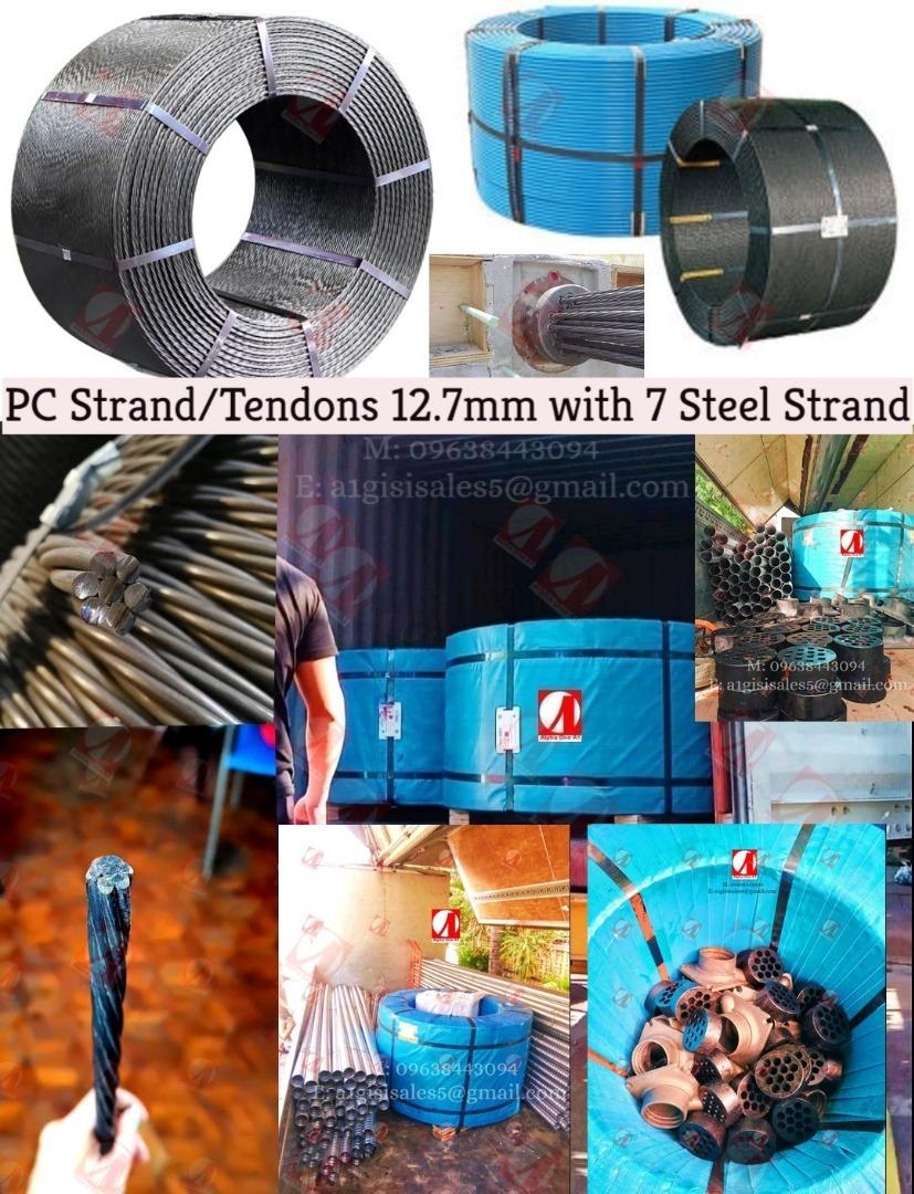 12.7mm Tendons PC Strand Steel Strand Prestressed Concrete Post ...