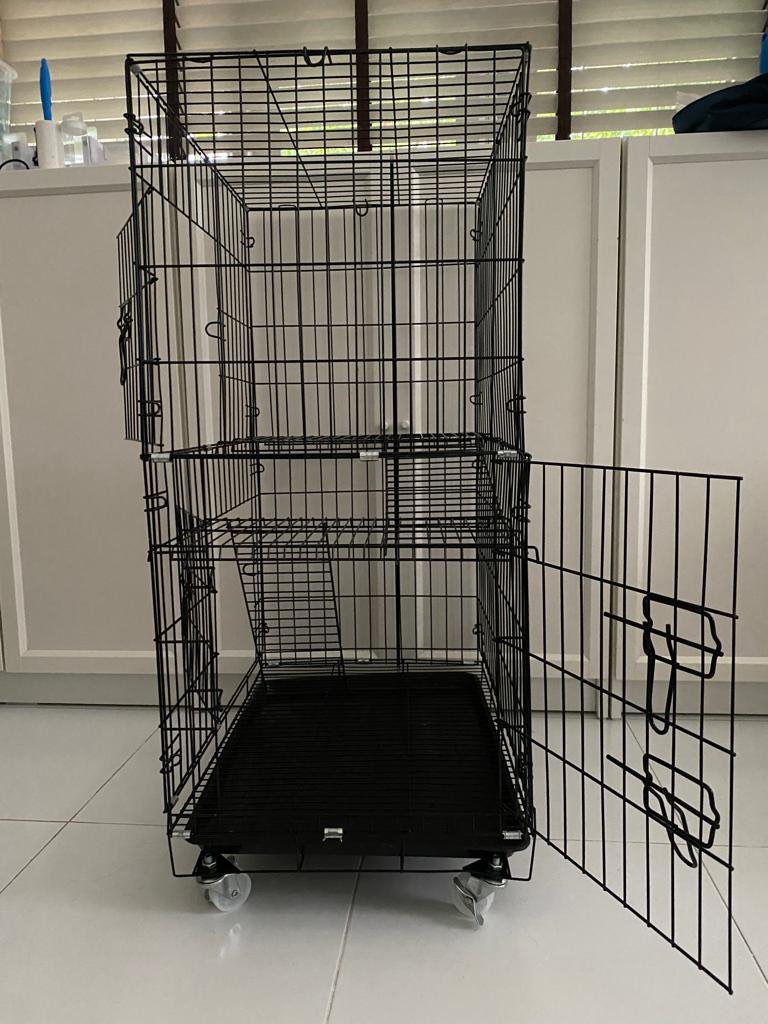 3 Tier foldable Cat Cage, Pet Supplies, Homes & Other Pet Accessories ...