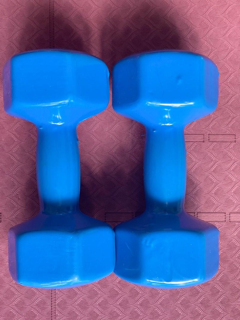 8kg vinyl dumbbells (pair), Sports Equipment, Exercise & Fitness ...