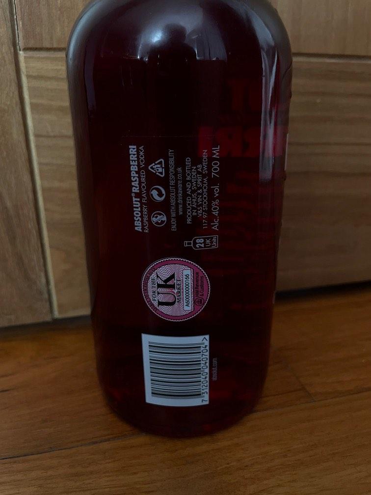 Absolut Raspberri Vodka Full 700ml Bottle from UK ( Absolute Raspberry ...