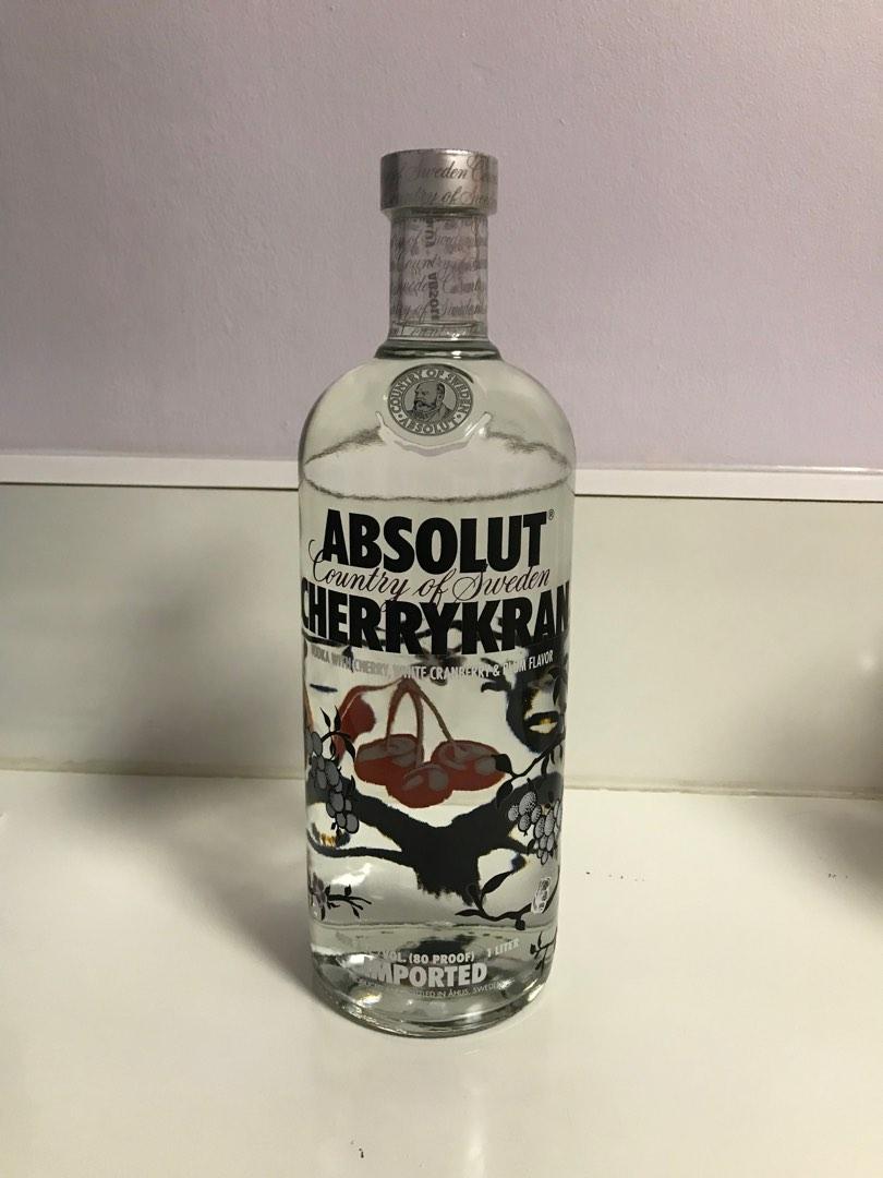 Absolut Vodka-Cherrykran, Food & Drinks, Alcoholic Beverages on Carousell