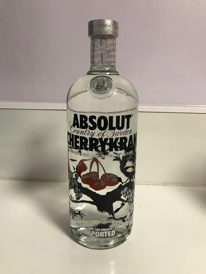 Absolut Vodka-Cherrykran, Food & Drinks, Alcoholic Beverages on Carousell