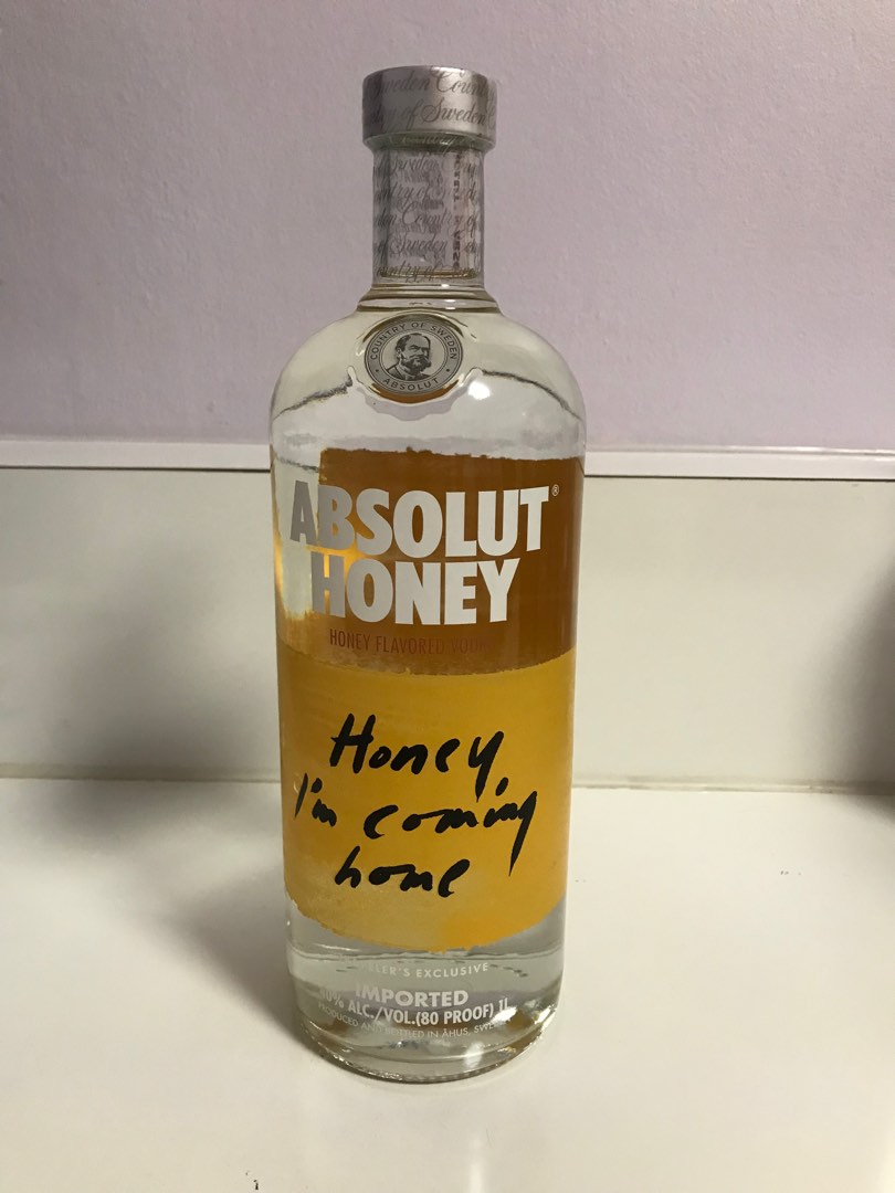 Absolut Vodka-Honey, Food & Drinks, Alcoholic Beverages on Carousell