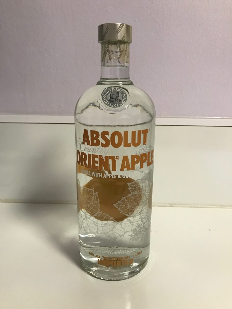 Absolut Vodka-Orient Apple, Food & Drinks, Alcoholic Beverages on Carousell