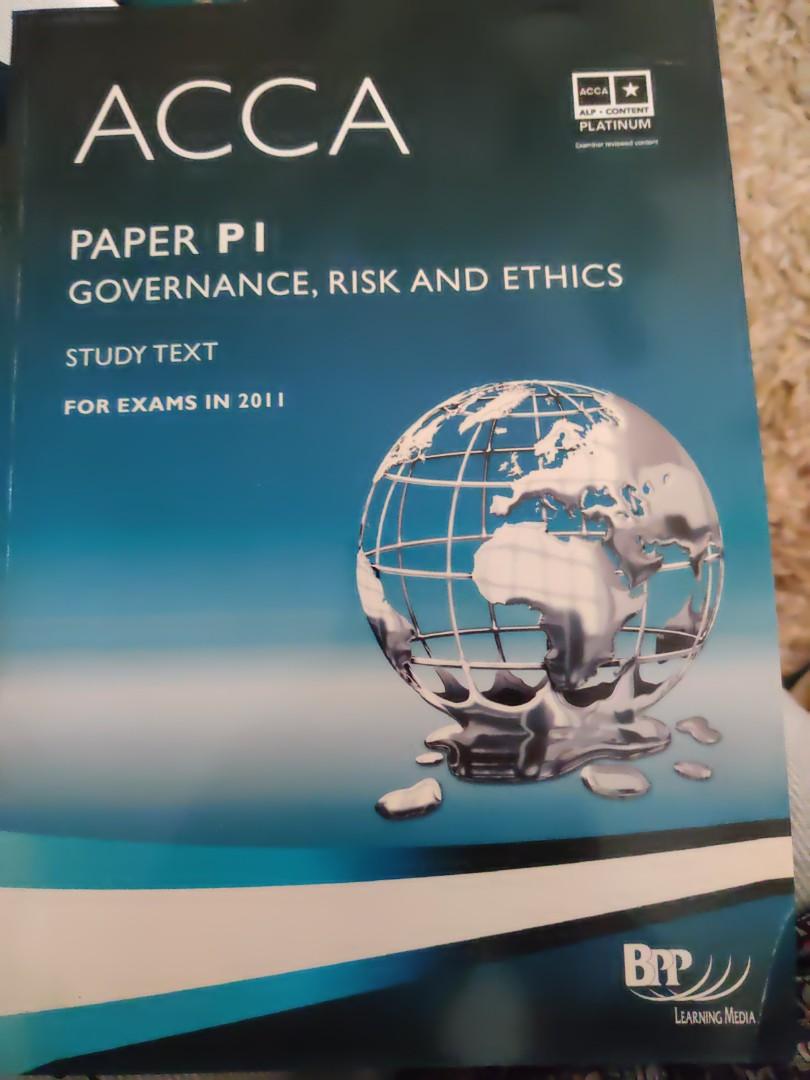 ACCA Paper P1 - Governance, Risk and Ethics (2011 version ), Hobbies ...