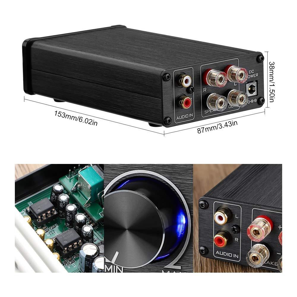 AIYAMA A04 2 Channel 350W Amplifier (175W+175W) Professional Home Mini ...