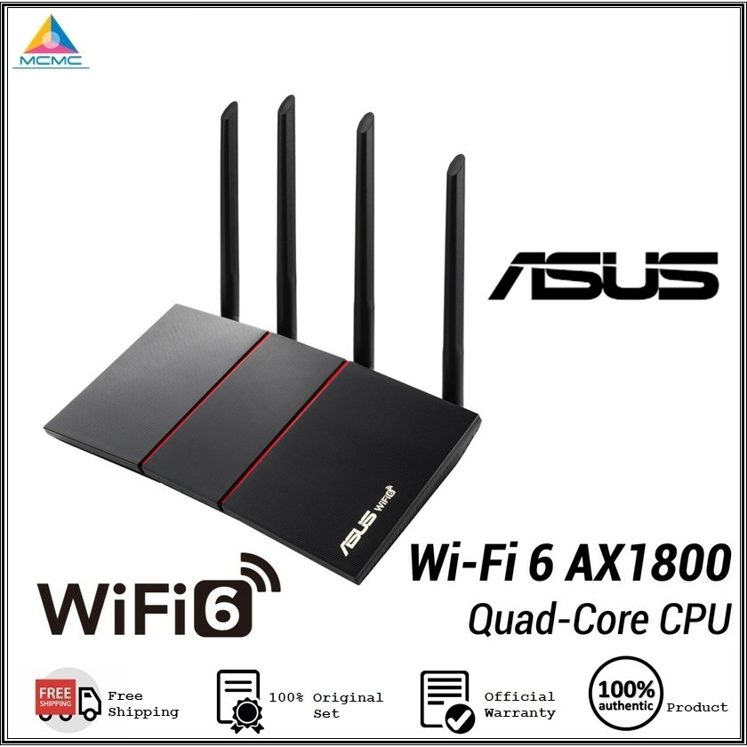 ASUS AX1800 WiFi 6 Router (RT-AX55) - Dual Band Gigabit Wireless Router ...