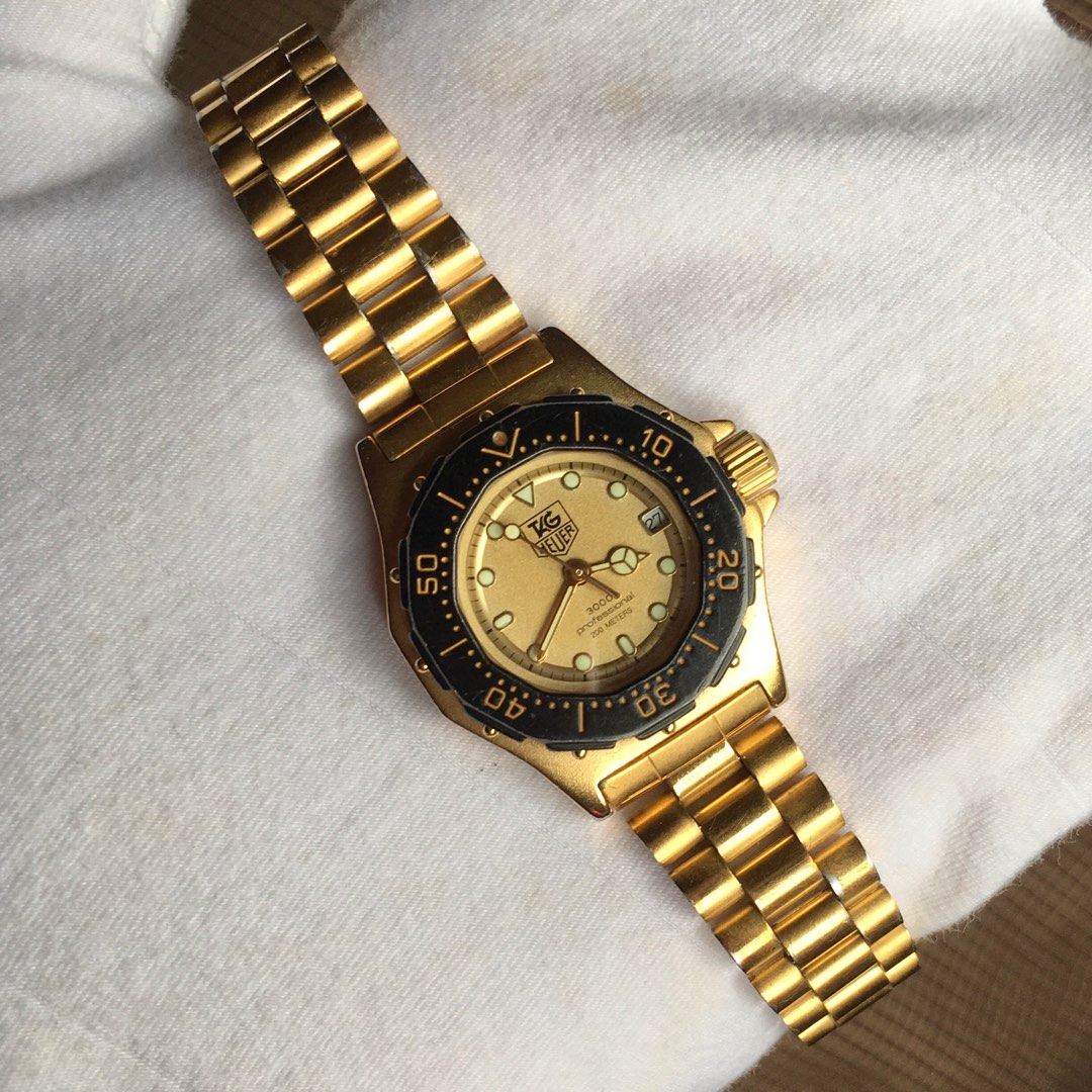 Authentic Gold tone Tag Heuer Watch, Luxury, Watches on Carousell